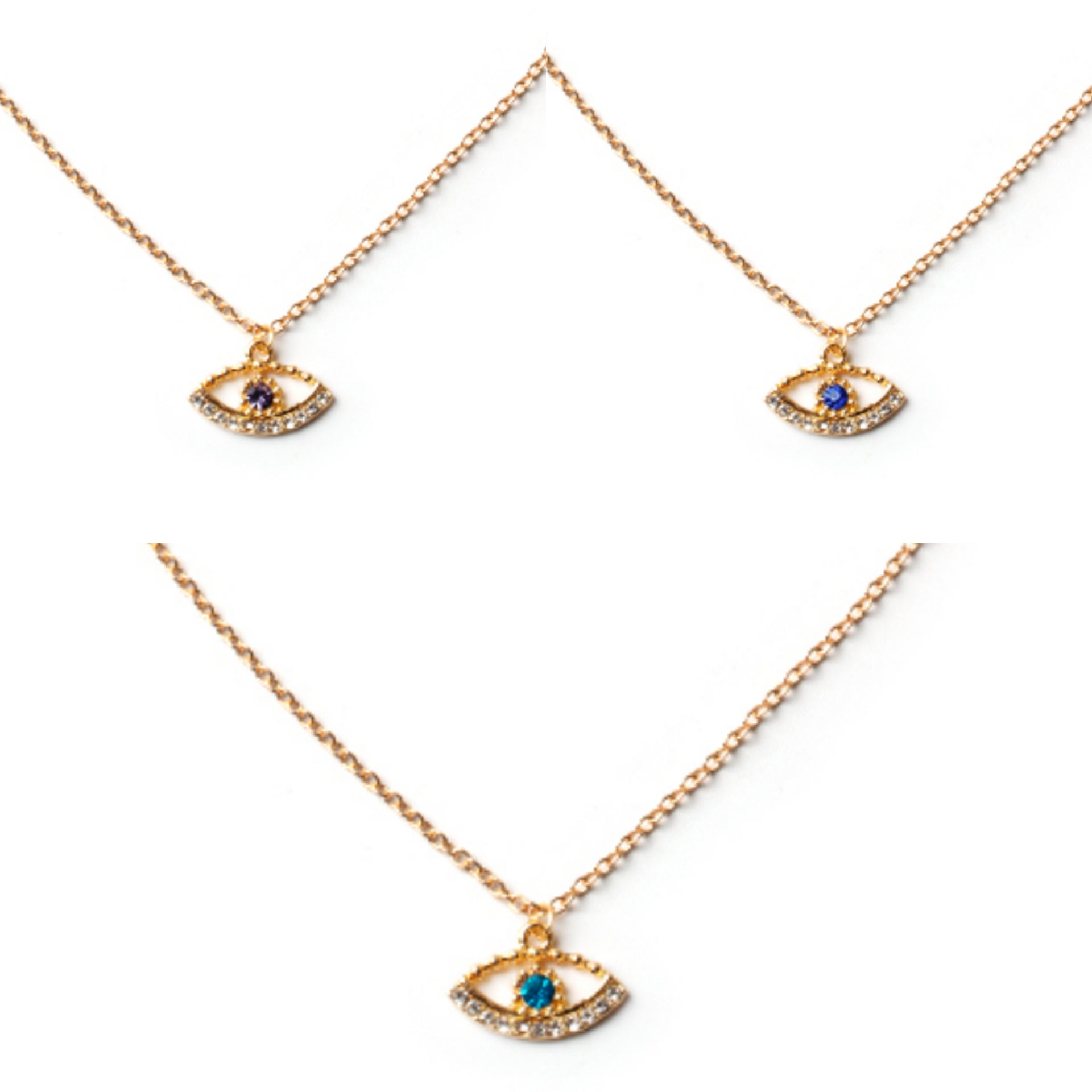 Rhinestone Nazar Pendant Necklace – Magickallyfab